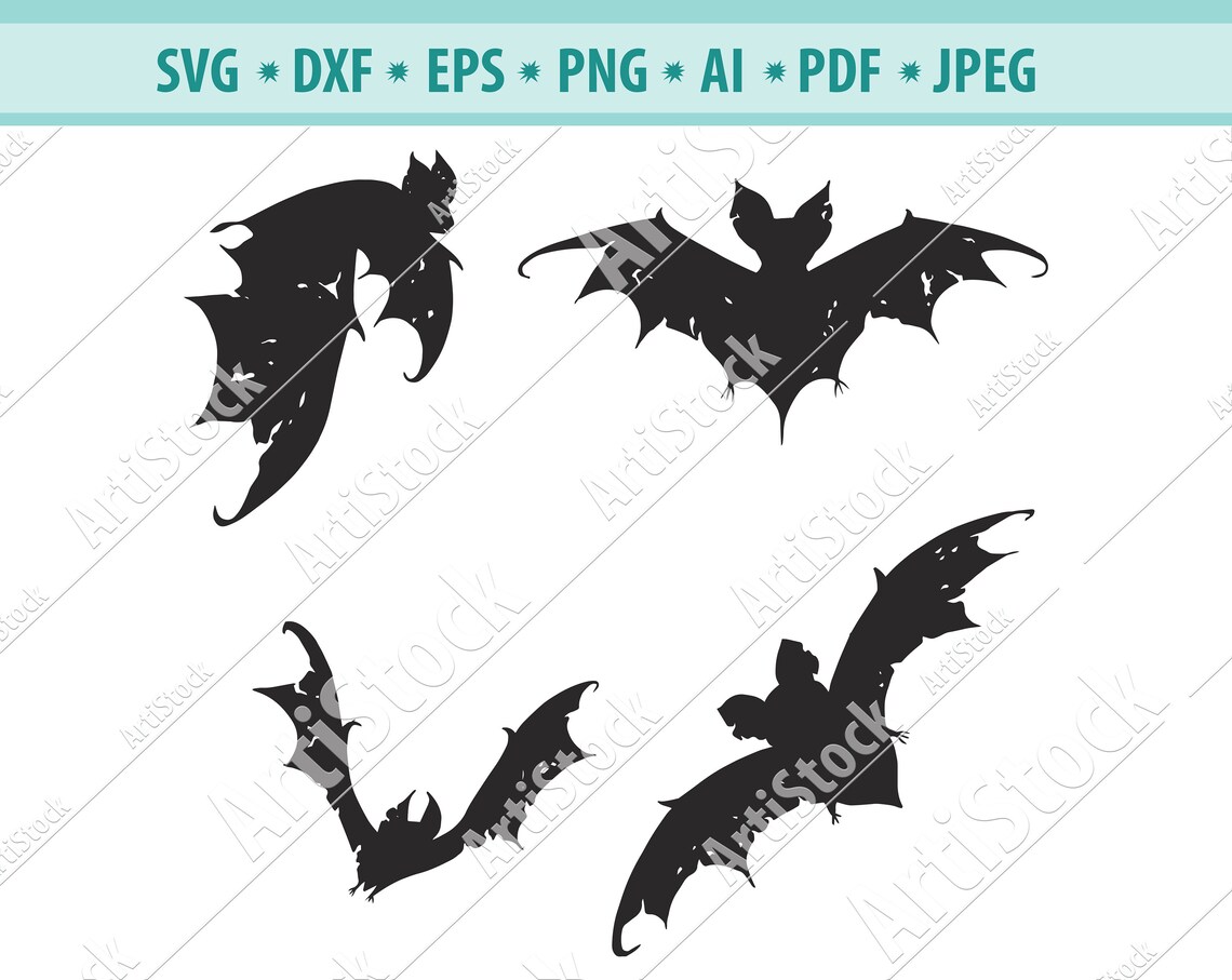 Bat SVG Bundle Bat SVG Clipart Bat Cut Files for | Etsy