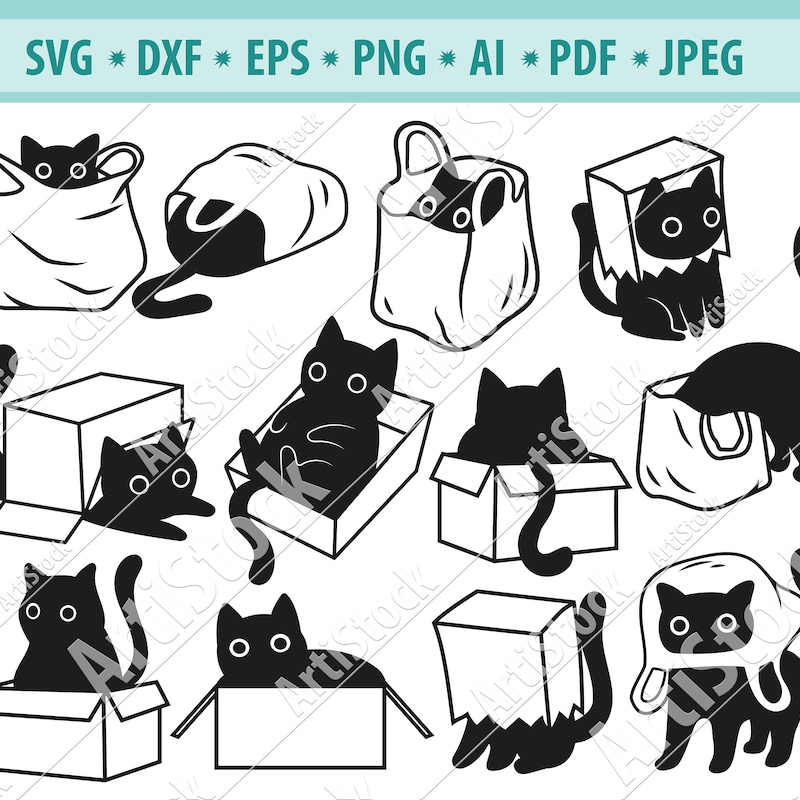 Cat Svg - Etsy
