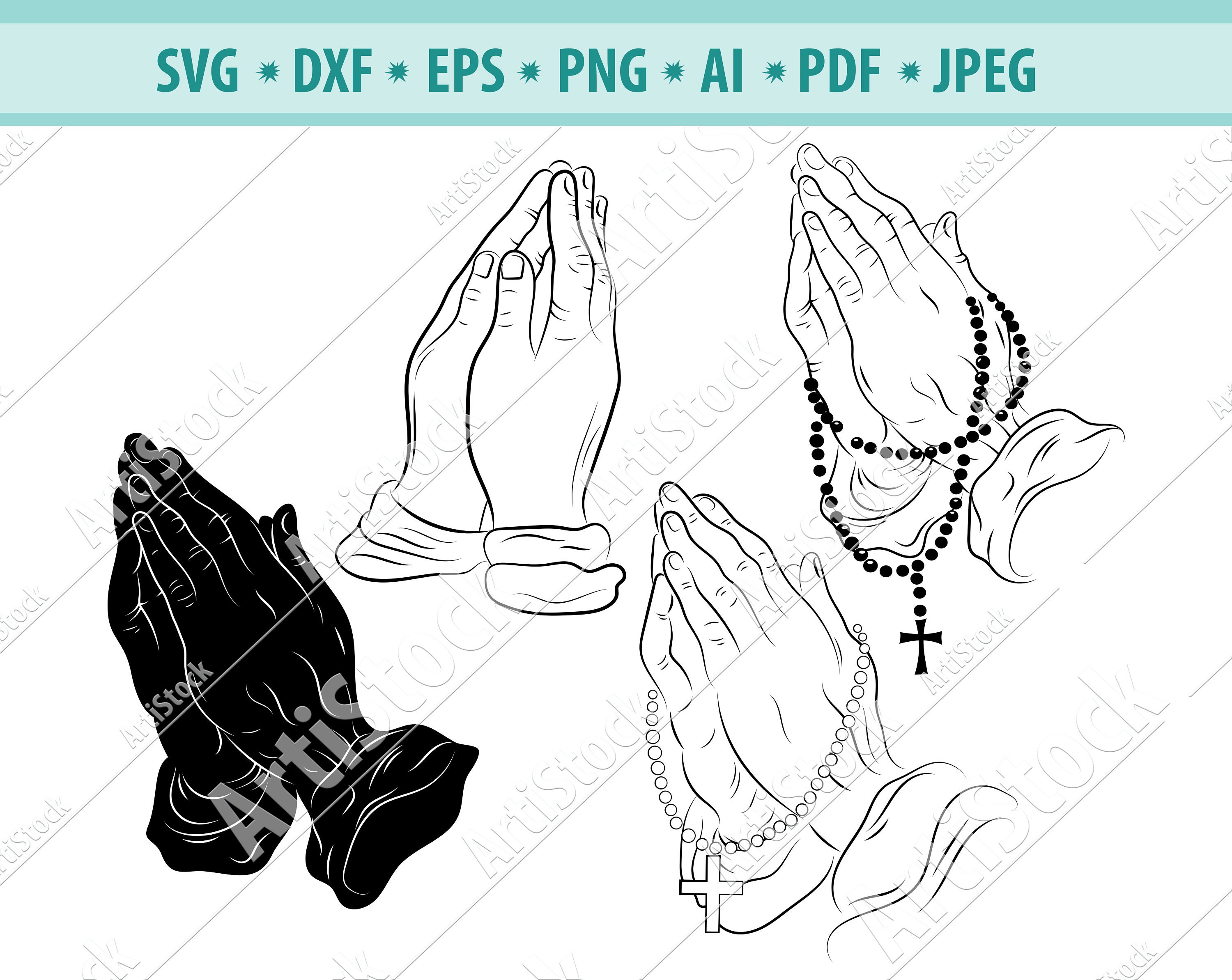 PRAYING HAND SVG Praying Svg Prayer Svg Pray Svg Religion - Etsy
