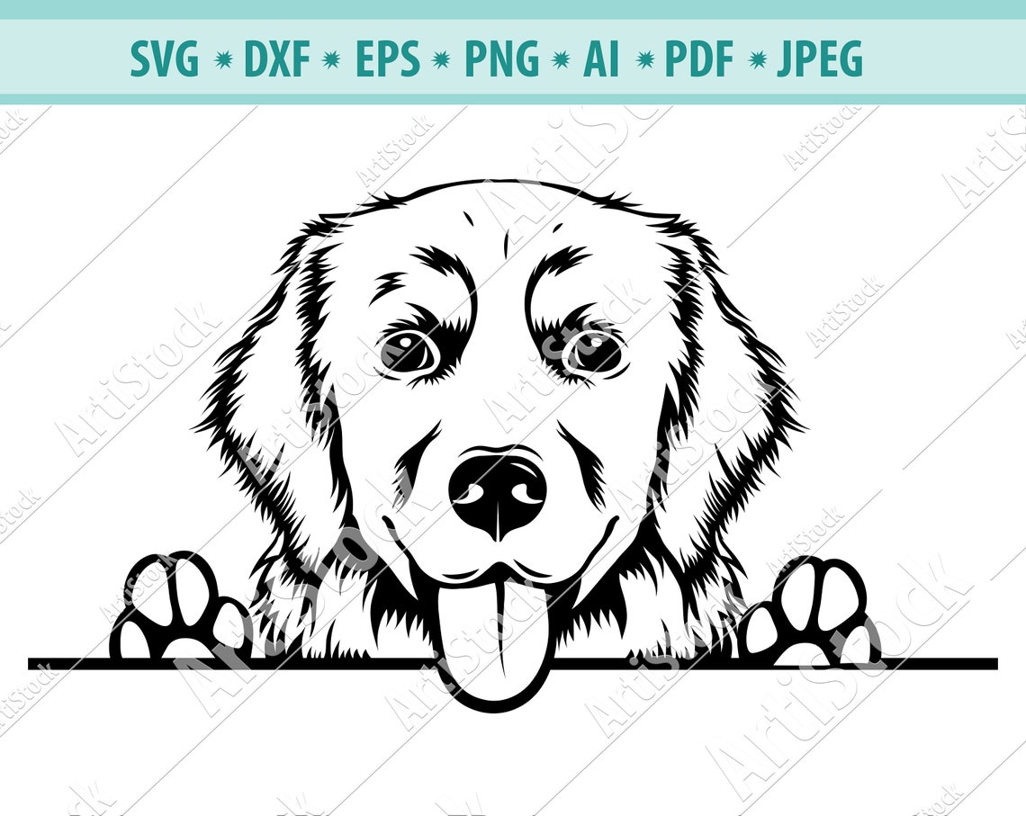 Peeking Labrador Svg Retriever Svg Peeking Smiling Dog Svg | Etsy