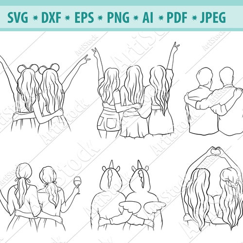 Best Friends Svg Friendship Day Besties Svg Best Etsy