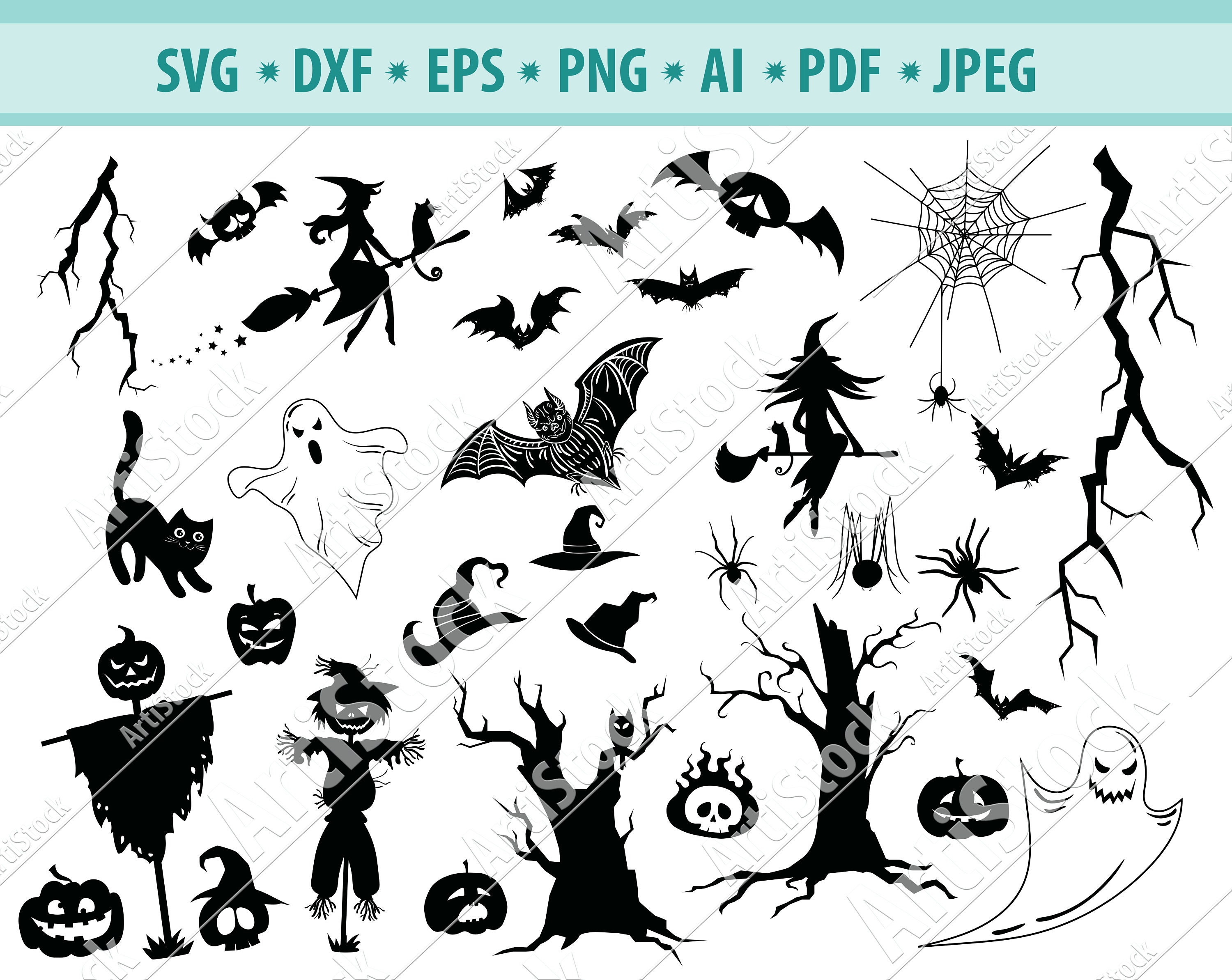 Halloween SVG Halloween bundle svg halloween clip art | Etsy