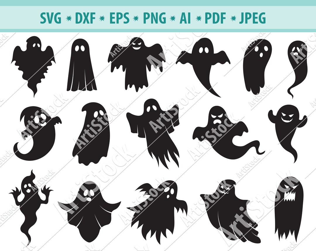 Ghosts SVG, Halloween SVG, Ghosts Clipart, Ghosts Cut Files, Ghosts ...
