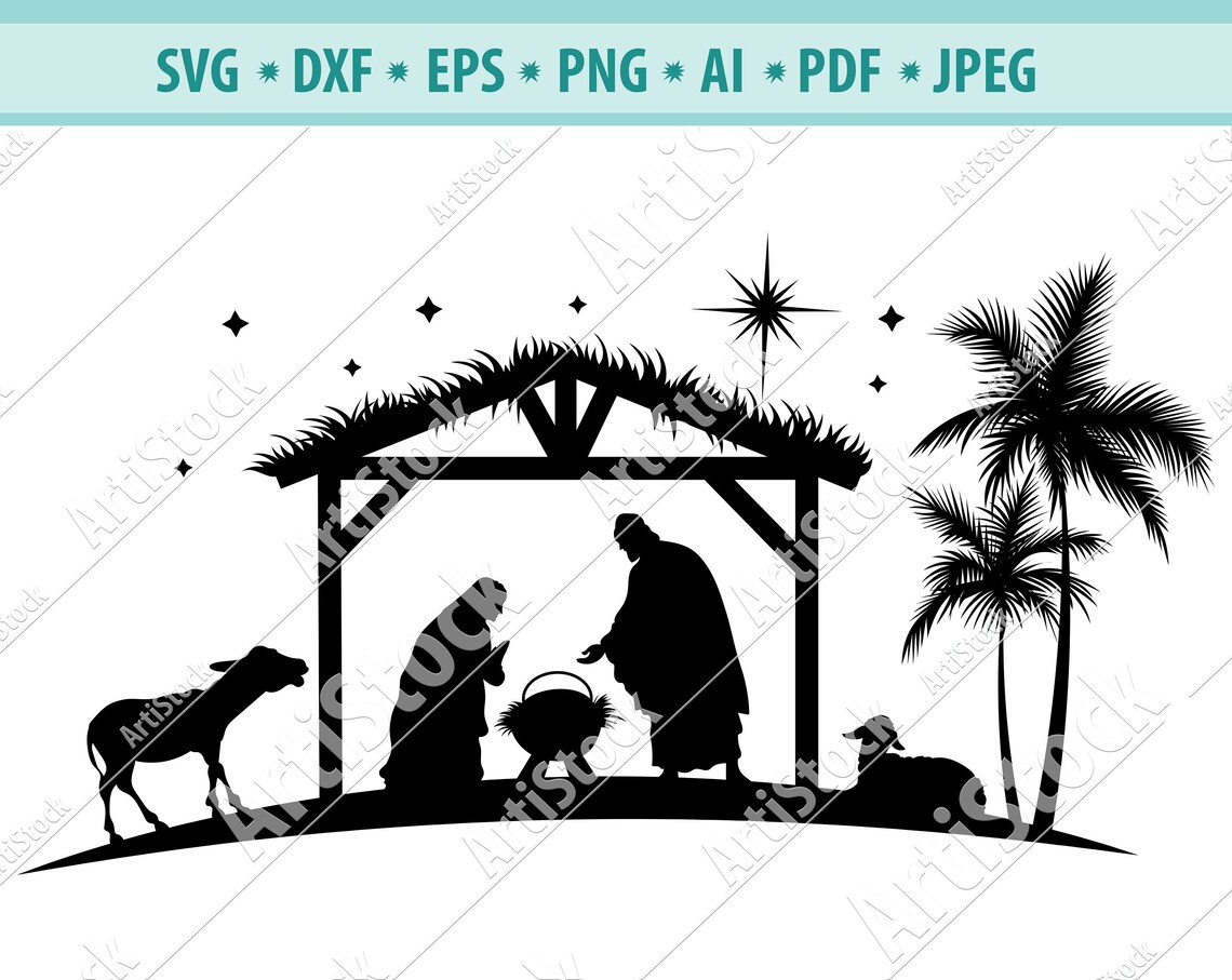Nativity SVG Nativity Scene Svg Christmas SVG Holiday - Etsy