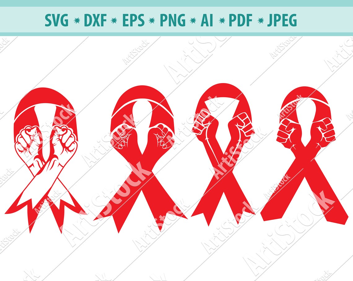 Cancer Ribbon SVG Fight Cancer Survivor Awareness Ribbon - Etsy