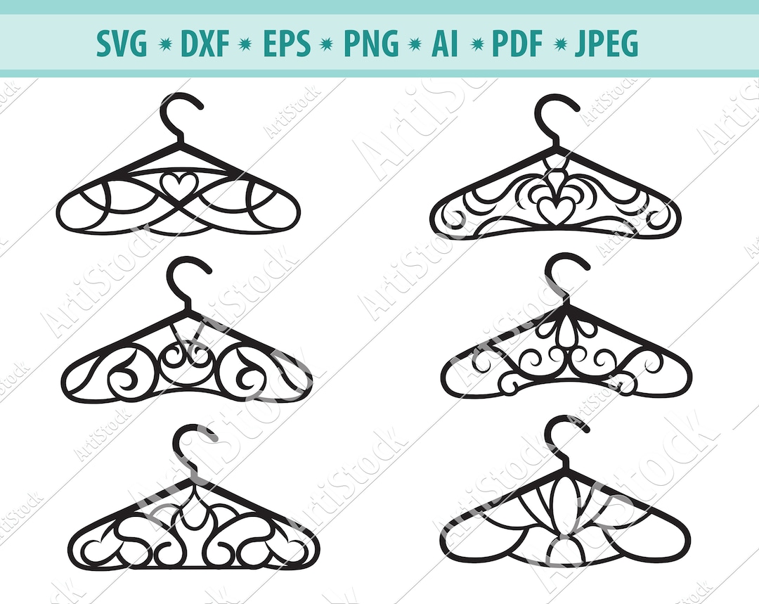 Hangers Svg, Clothes Hangers Svg, Closet Svg, Wardrobe Svg, Fashion ...