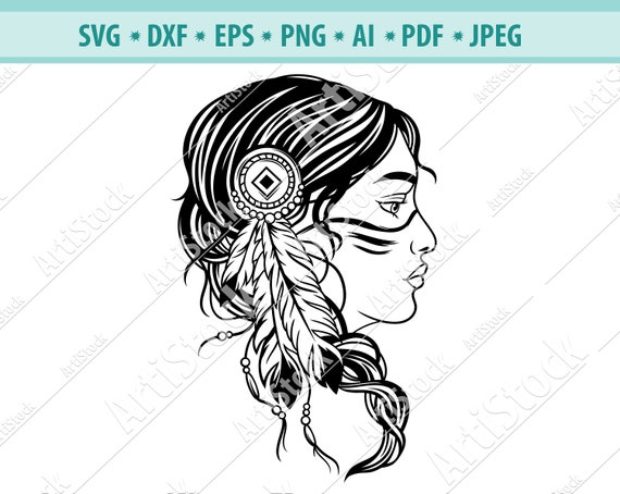 Home Décor Wall Décor American Native Woman SVG File Boho svg Native ...