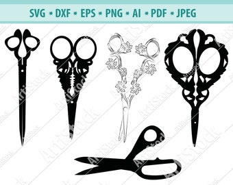 Papercraft France Embroidery Fancy Cut Hand Scissors Vintage Cutiecut ...