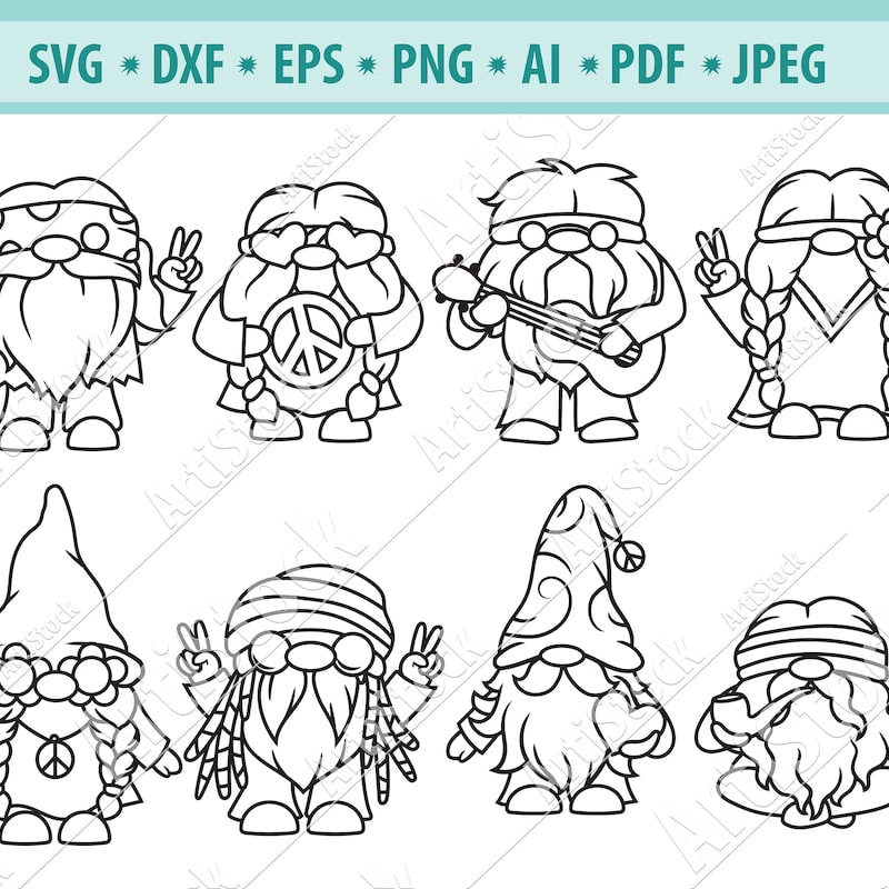 Peace Gnome Png - Etsy