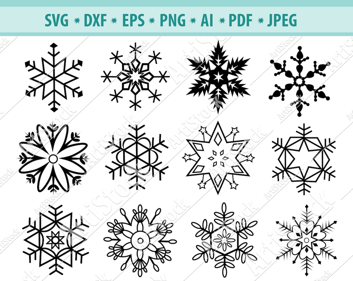 Snowflake SVG Bundle Snowflake Svg Snowflake Clipart - Etsy