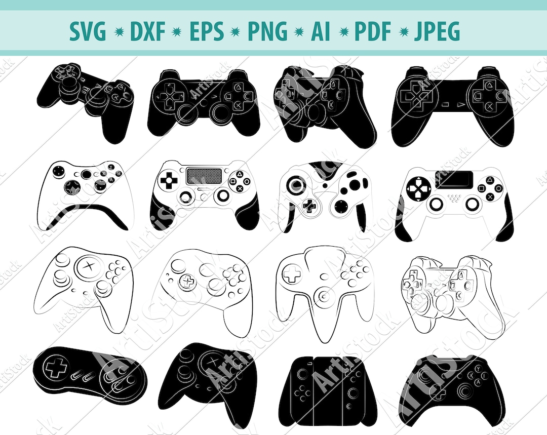 Game Controller SVG/ Joystick Svg/ Ps4/ Playstation/ Clipart/ - Etsy