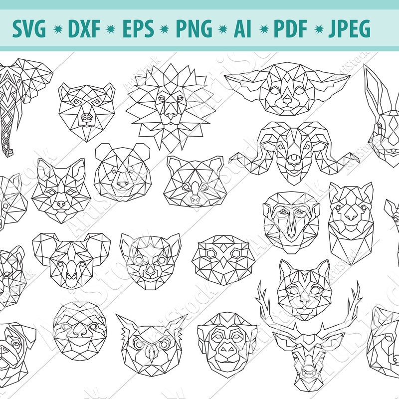 Polygon Animal - Etsy