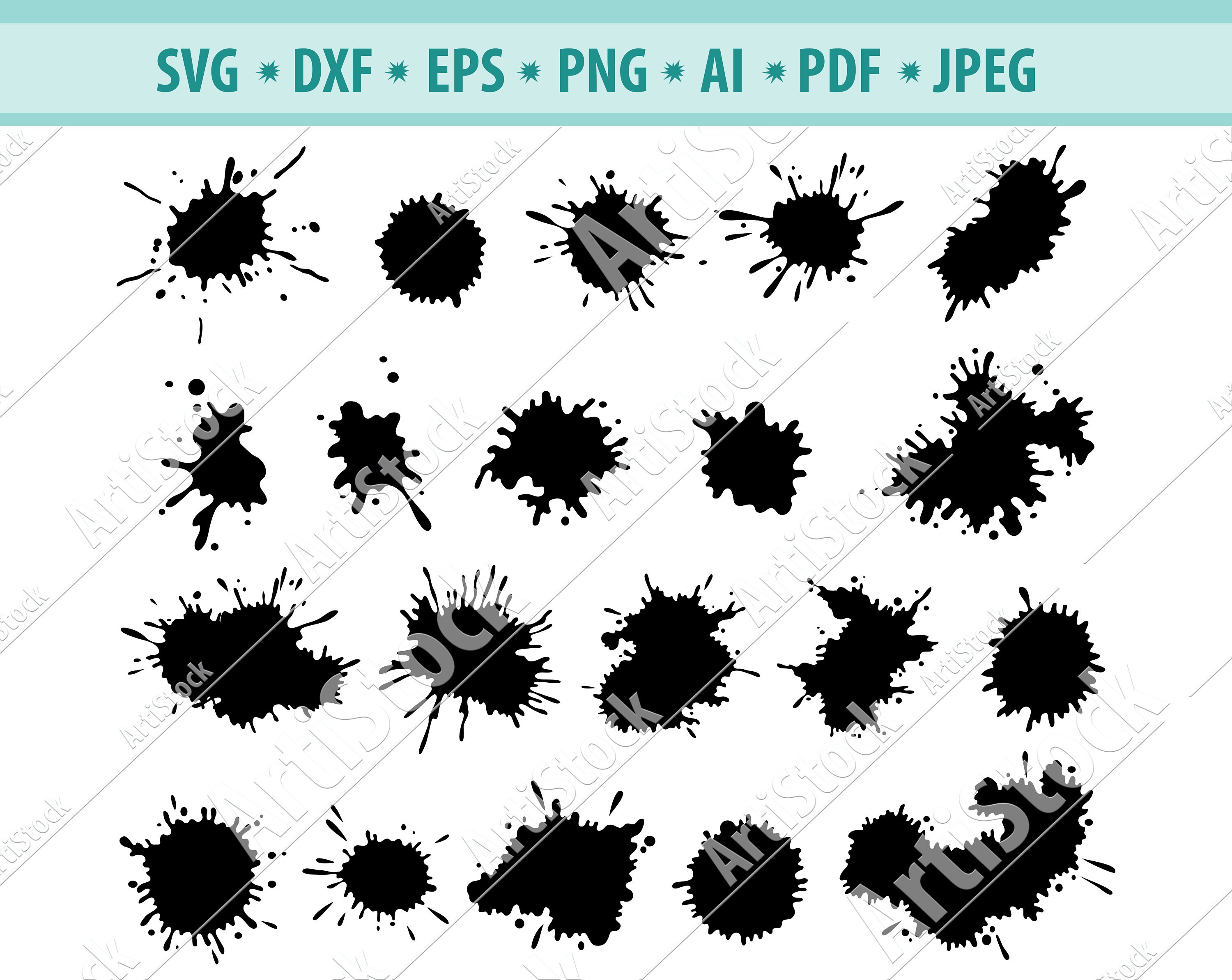 Paint Splatter Silhouette Vector
