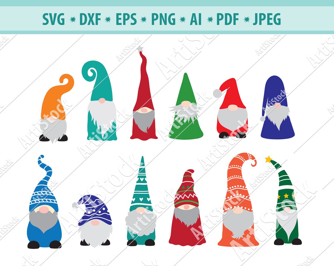 Gnome SVG Cute Garden Gnome SVG Nordic Gnome Svg Gnome - Etsy