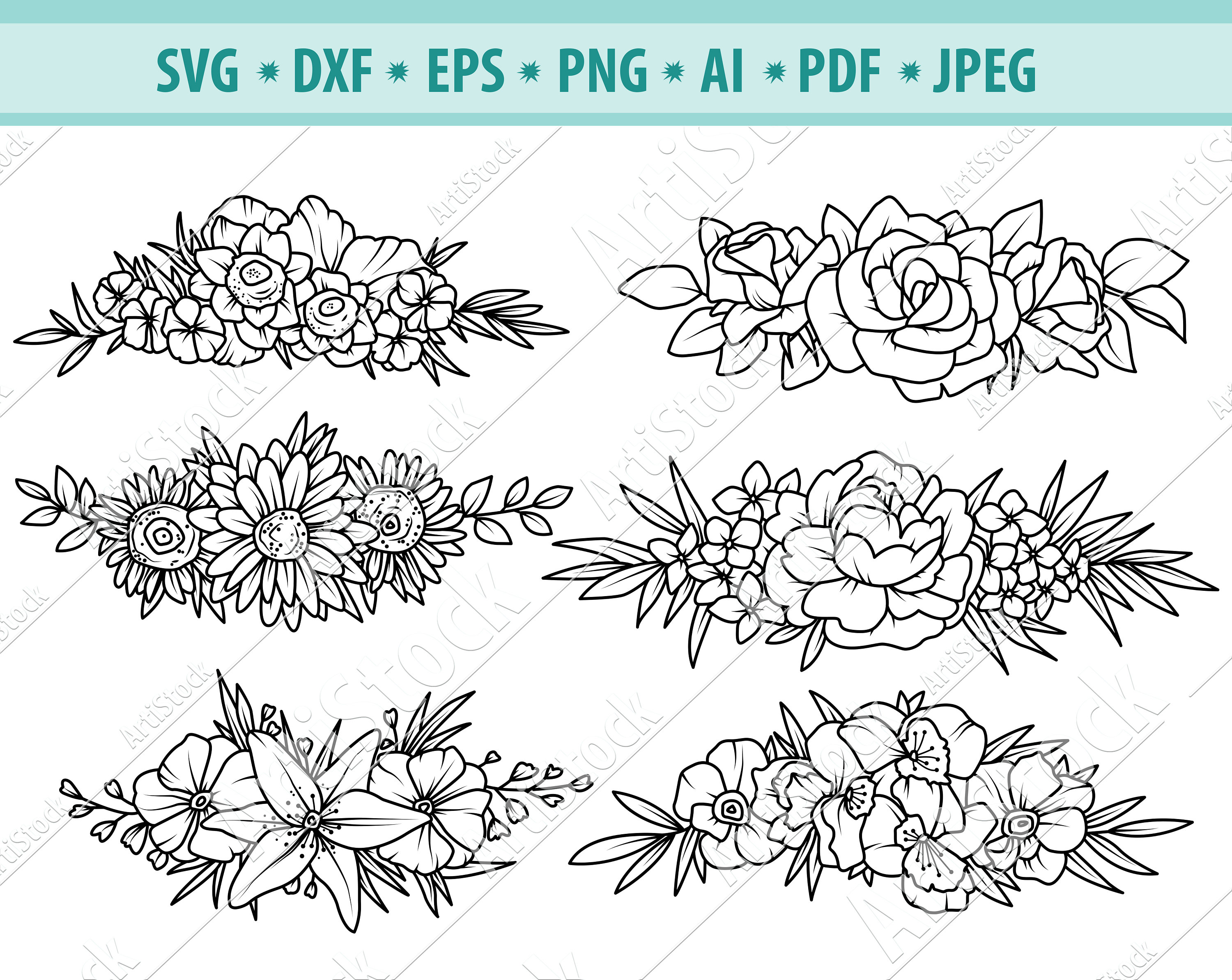 Flower SVG Files Flower Wreath Svg Floral Headband Svg - Etsy Canada