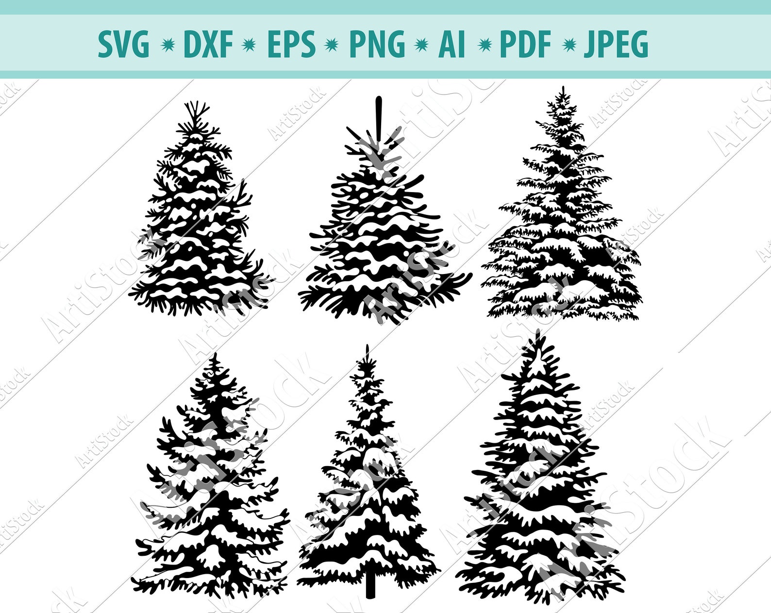 Christmas Tree Svg Pine Svg Tree Svg Tree Template | Etsy