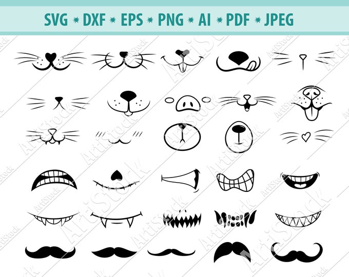 Face Mask Svg, Funny Mouth Svg, Emoji Svg, Creepy Mask Svg, Emoticon ...
