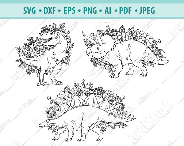 Dinosaur Scene SVG T-rex Svg Dinosaur Cutting File for - Etsy Canada