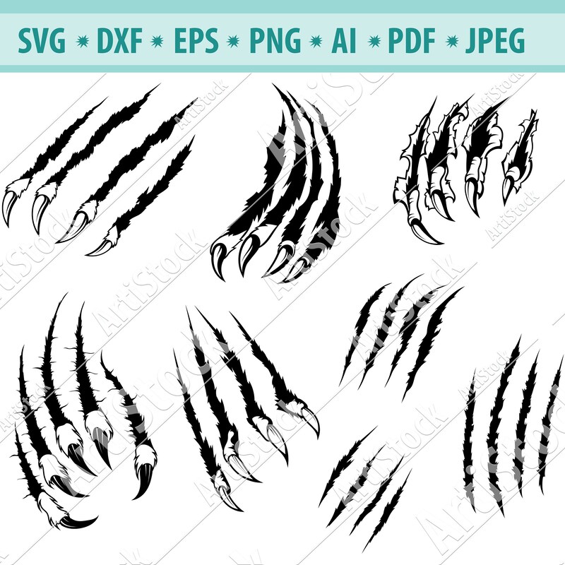 Lion Claw Svg - Etsy