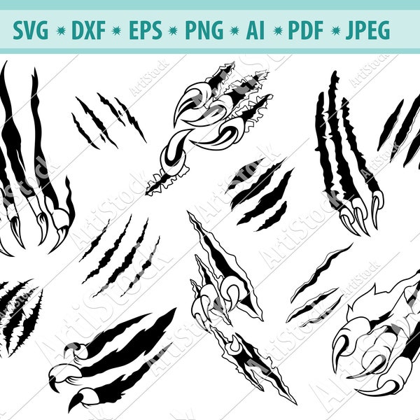 Lion Claw Svg - Etsy
