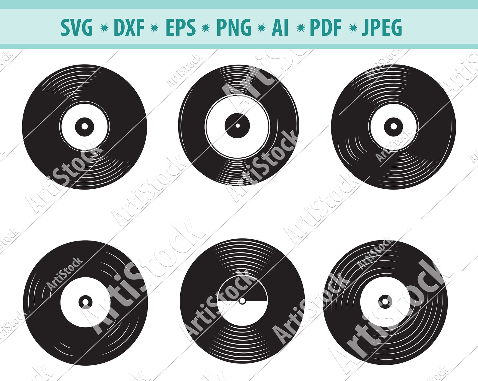 Vinyl Record Svg Retro Album Svg Music Svg Turntable Svg | Etsy
