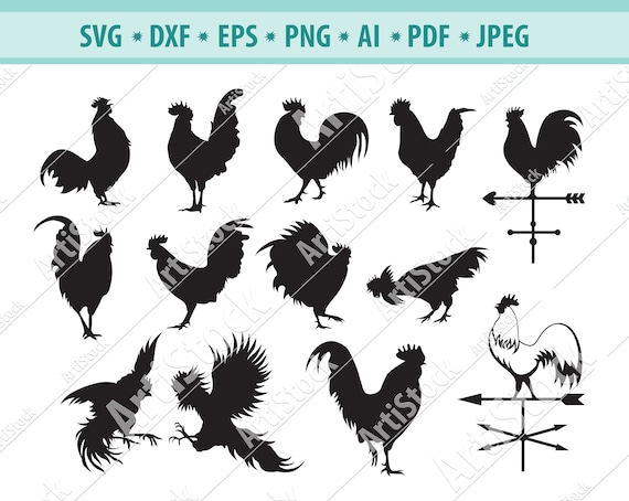 Gallo Svg Archivo Animales de granja Svg Ganadero Svg | Etsy España