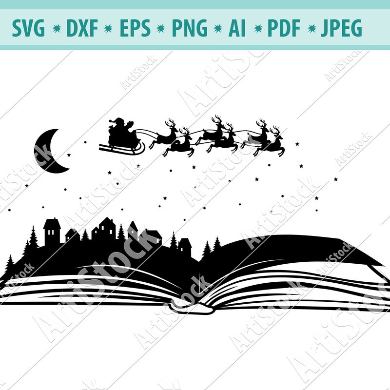 Santa Storybook Template - Etsy