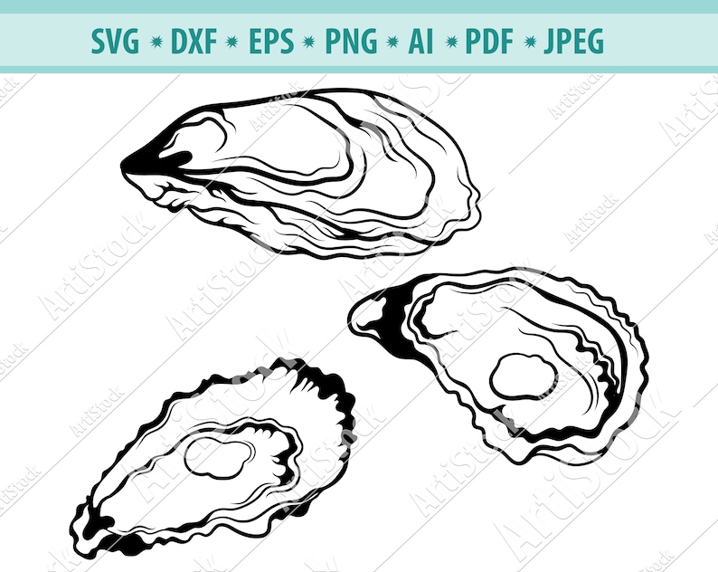 Austern Svg Austern Clipart Svg Strand Svg Muschel - Etsy.de