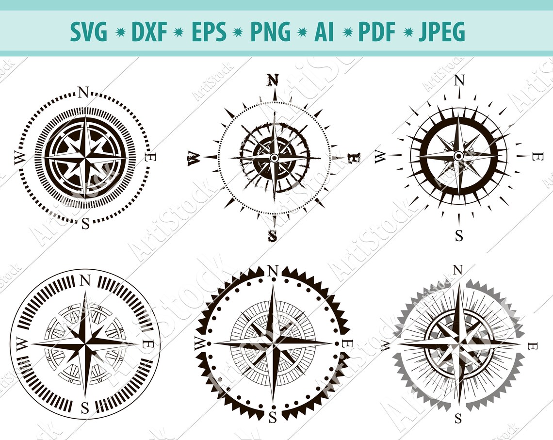 Rose of winds SVG Nautical SVG Marine svg Nautical svg | Etsy