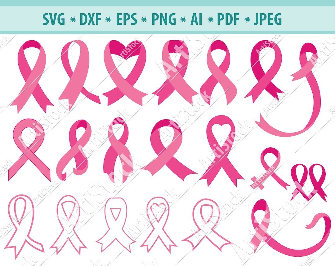 Cancer Ribbon SVG, Cancer Survivor, Awareness Ribbon SVG, Breast Cancer ...