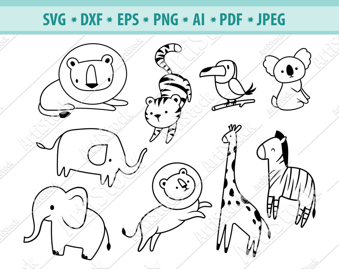 Animals Svg, Zoo Animals Svg, Wild Animals Svg, Safari Animals Svg ...