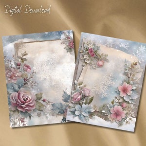 Floral Symphony, Printable Junk Journal Pages, Digital Scrapbook Kit ...