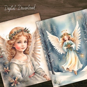 Little Angels, Printable Junk Journal Pages, Digital Scrapbook Kit ...