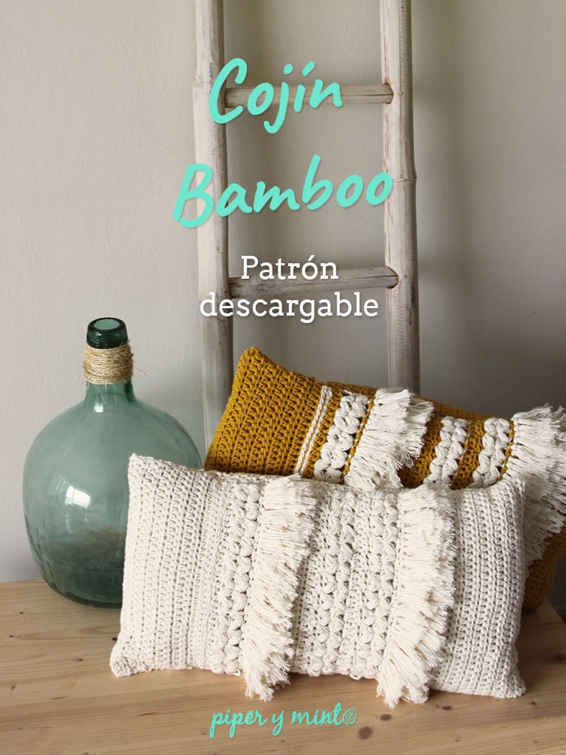 PDF Crochet Pattern - Bamboo Cushion - Piper and Mint - Etsy