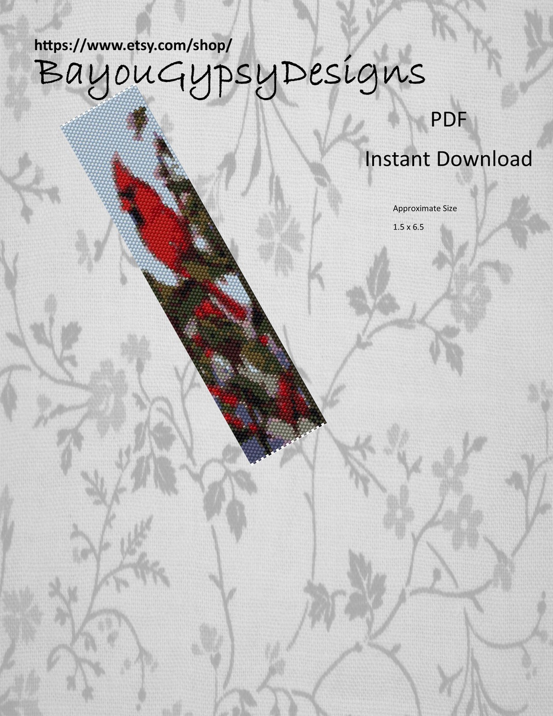 Cardinal Peyote Pattern PDF INSTANT DOWNLOAD - Etsy