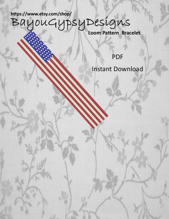 American Flag Loom Pattern INSTANT DOWNLOAD | Etsy