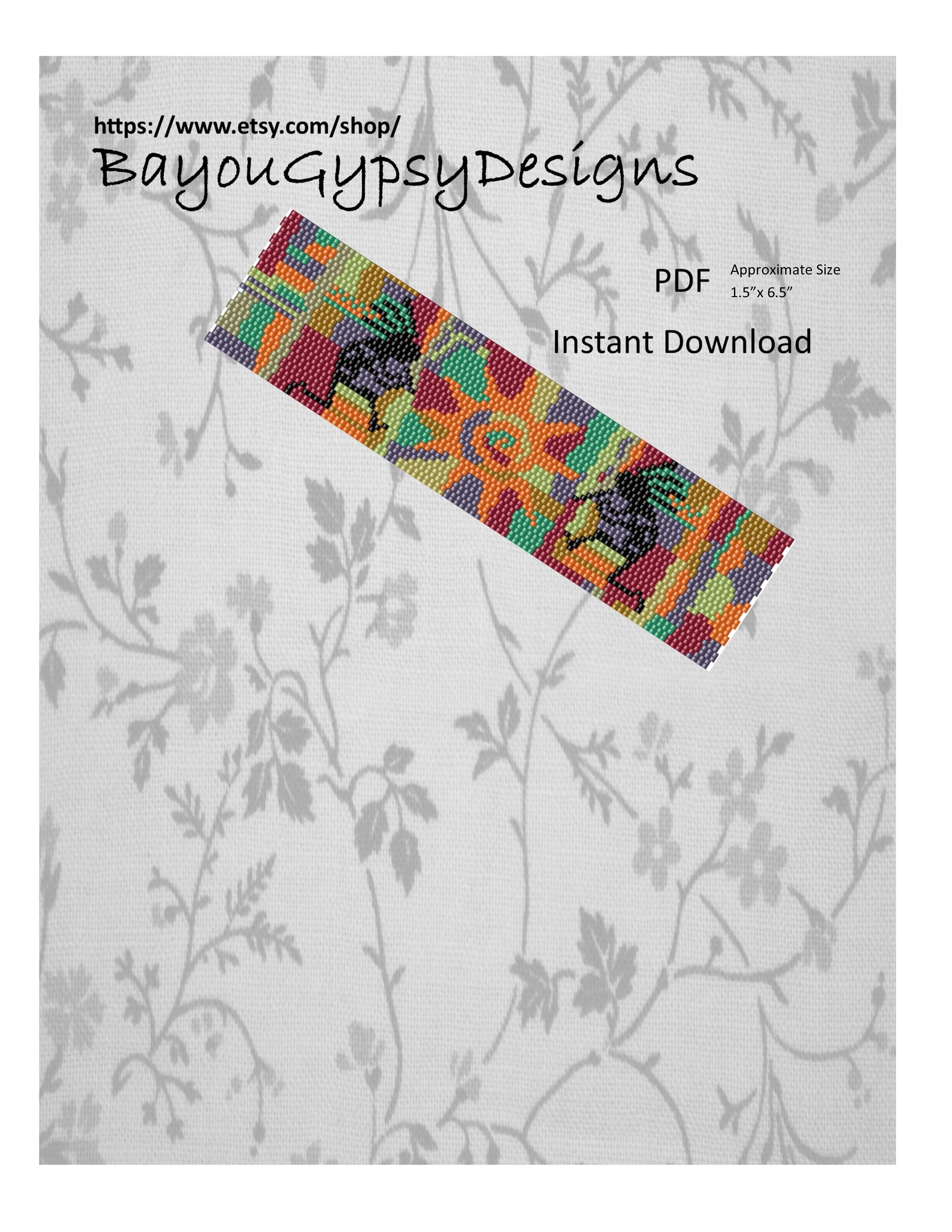 Cultural Art 2 Drop Peyote Stitch Bracelet Pattern PDF INSTANT DOWNLOAD ...