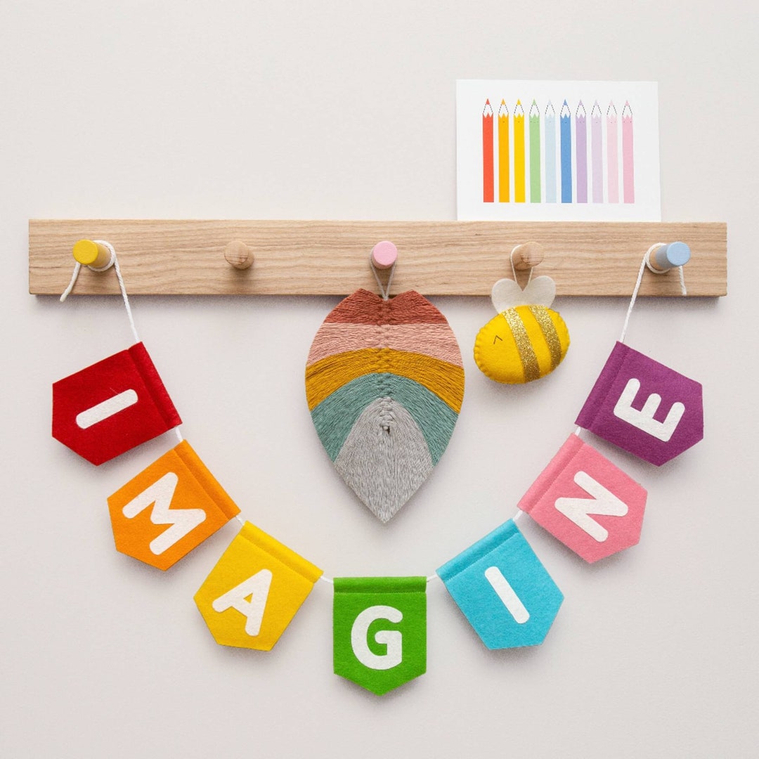 Custom Word Bunting. Felt Nursery Decor. Personalised Garland Wall ...