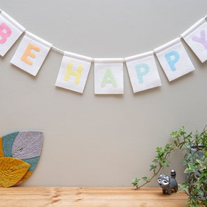 Custom Word Bunting. Felt Nursery Decor. Personalised Garland Wall ...