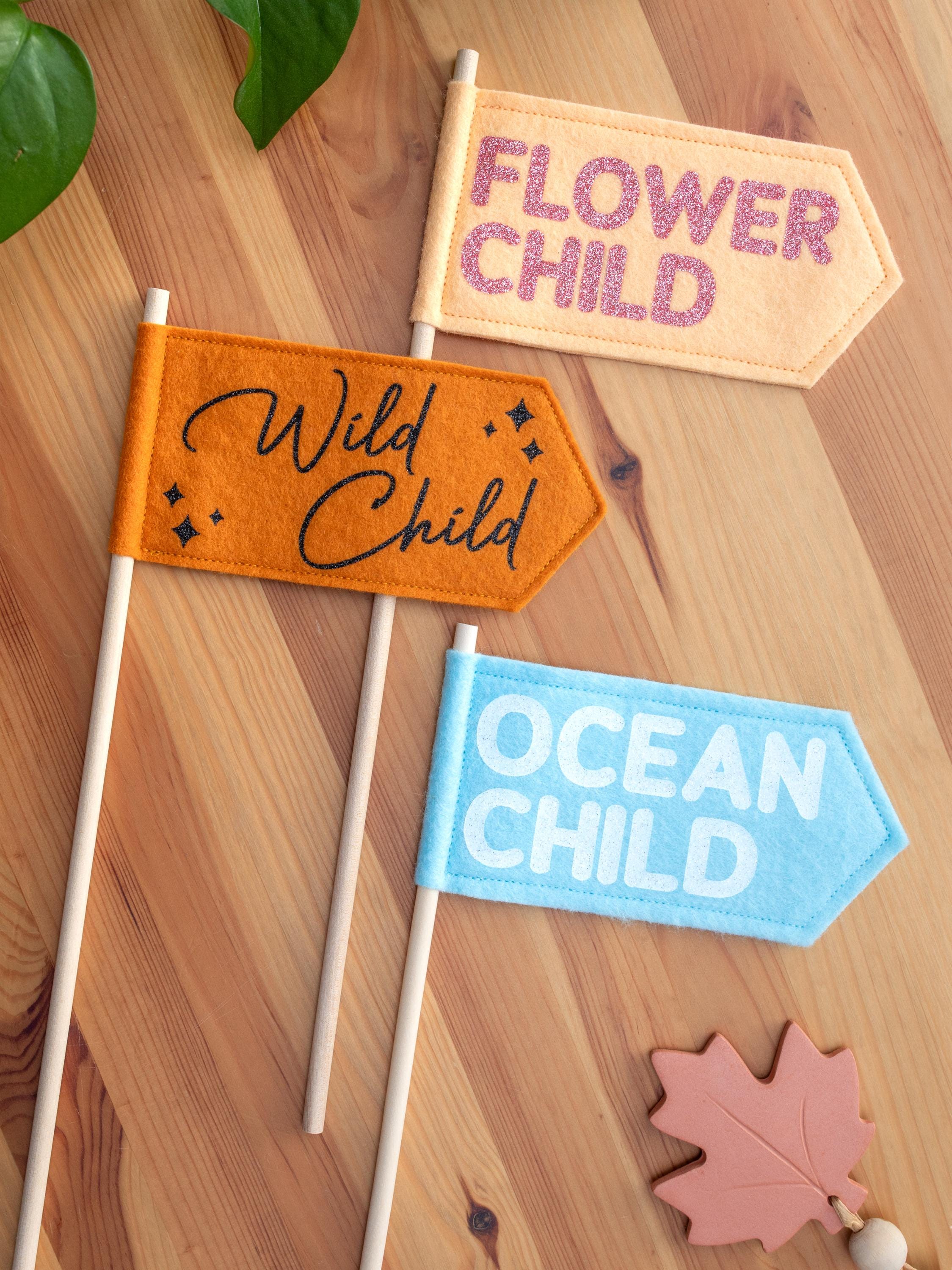 Custom Kids Room Flags. Personalised Nursery Decorations. Colourful ...