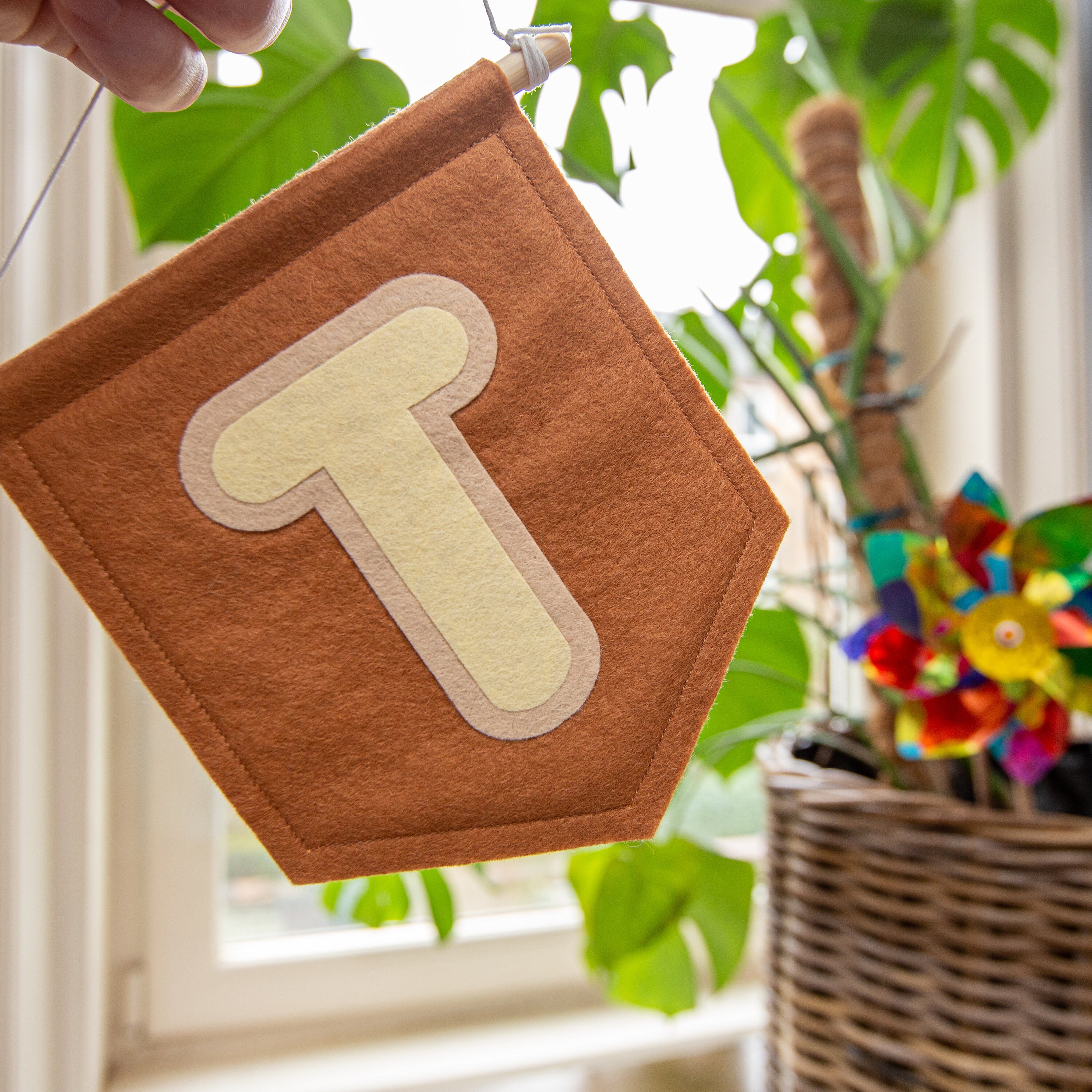 Custom Initial Wall Banner Flag. Personalised Bubble Name Felt Nursery ...