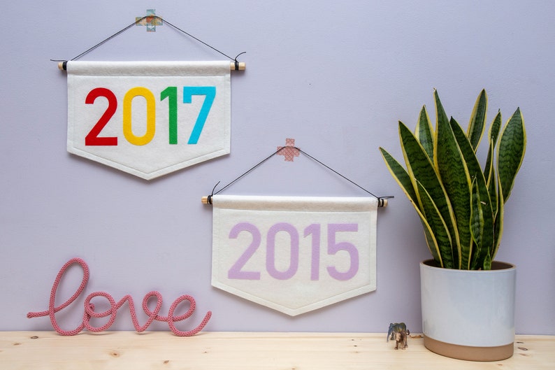 Important Year Wall Banner. Special Birth Year. Nursery Decor. Felt ...