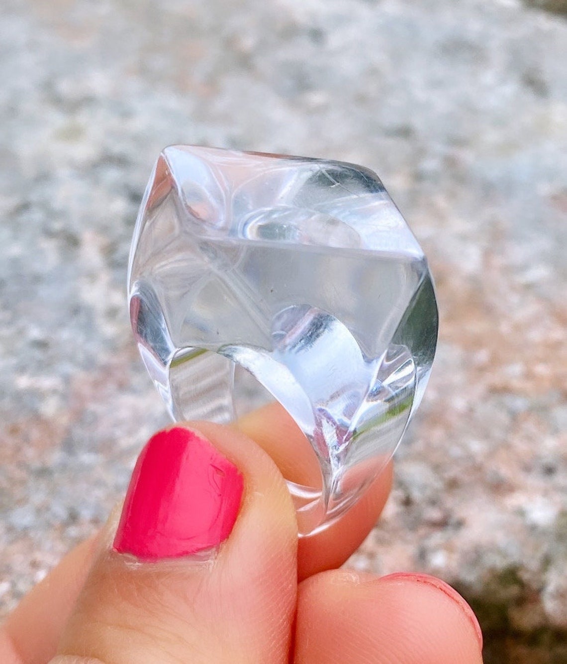 Vintage Translucent Lucite Diamond Shape Ring Size 6 #558 - Etsy