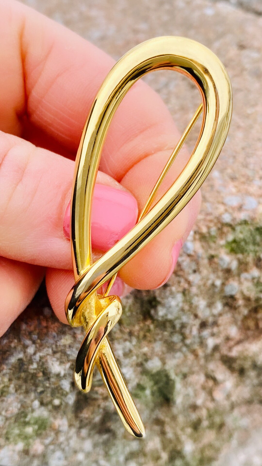 Vintage Gold Tone Polished Beautiful Rope Twisted Pin Brooch #393 - Etsy