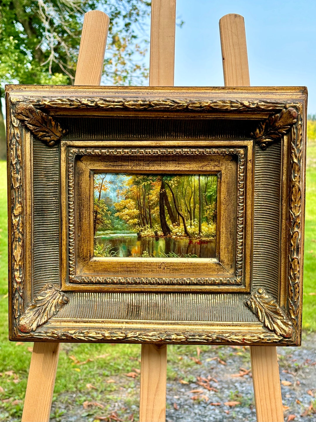 R. Pilon, 20th Century Canadian Artist, Oil on Wood Panel Autumn ...