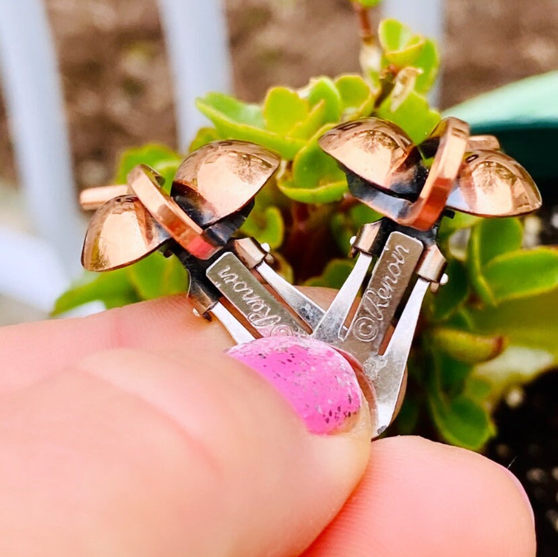 Mid Century Renoir Copper Leaf Shape Clip on Earrings #140 - Etsy Canada