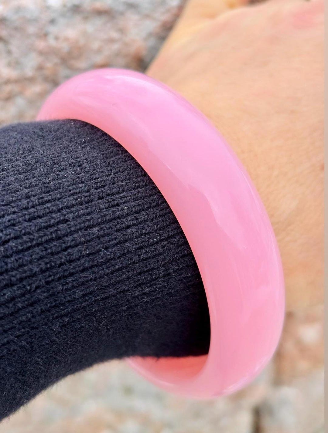 Beautiful 80s Vintage Light Pink Color Lucite Bangle Bracelet - Etsy
