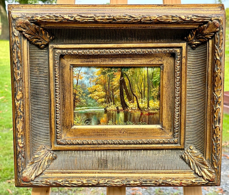 R. Pilon, 20th Century Canadian Artist, Oil on Wood Panel Autumn ...