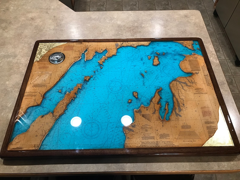Custom Marine Chart Table Top - Etsy