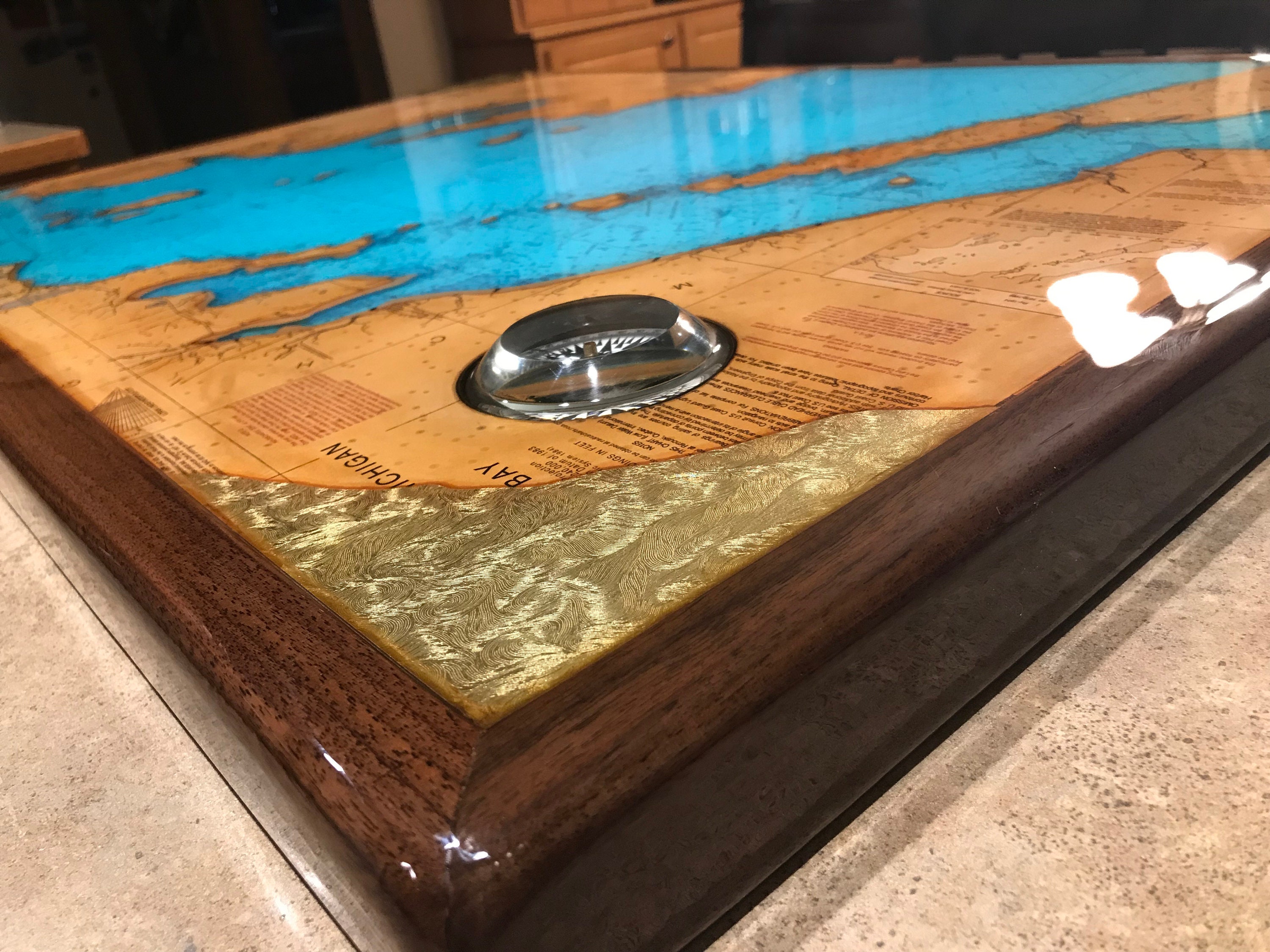 Custom Marine Chart Table Top - Etsy
